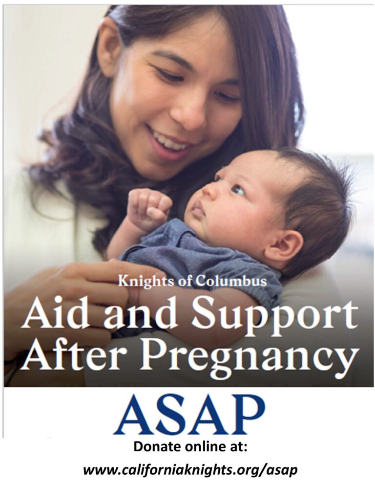 ASAP Aid and Support After Pregnancy | Knights of Columbus - California ...